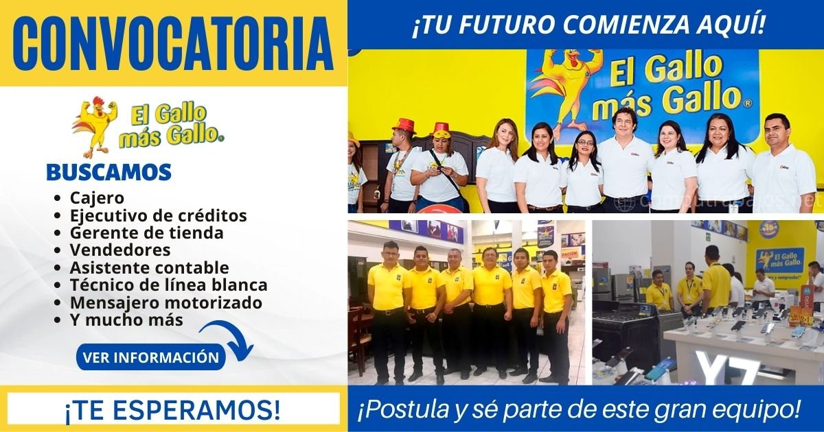 Únete al equipo de El Gallo más Gallo: ¡Postula ya para nuestra ...